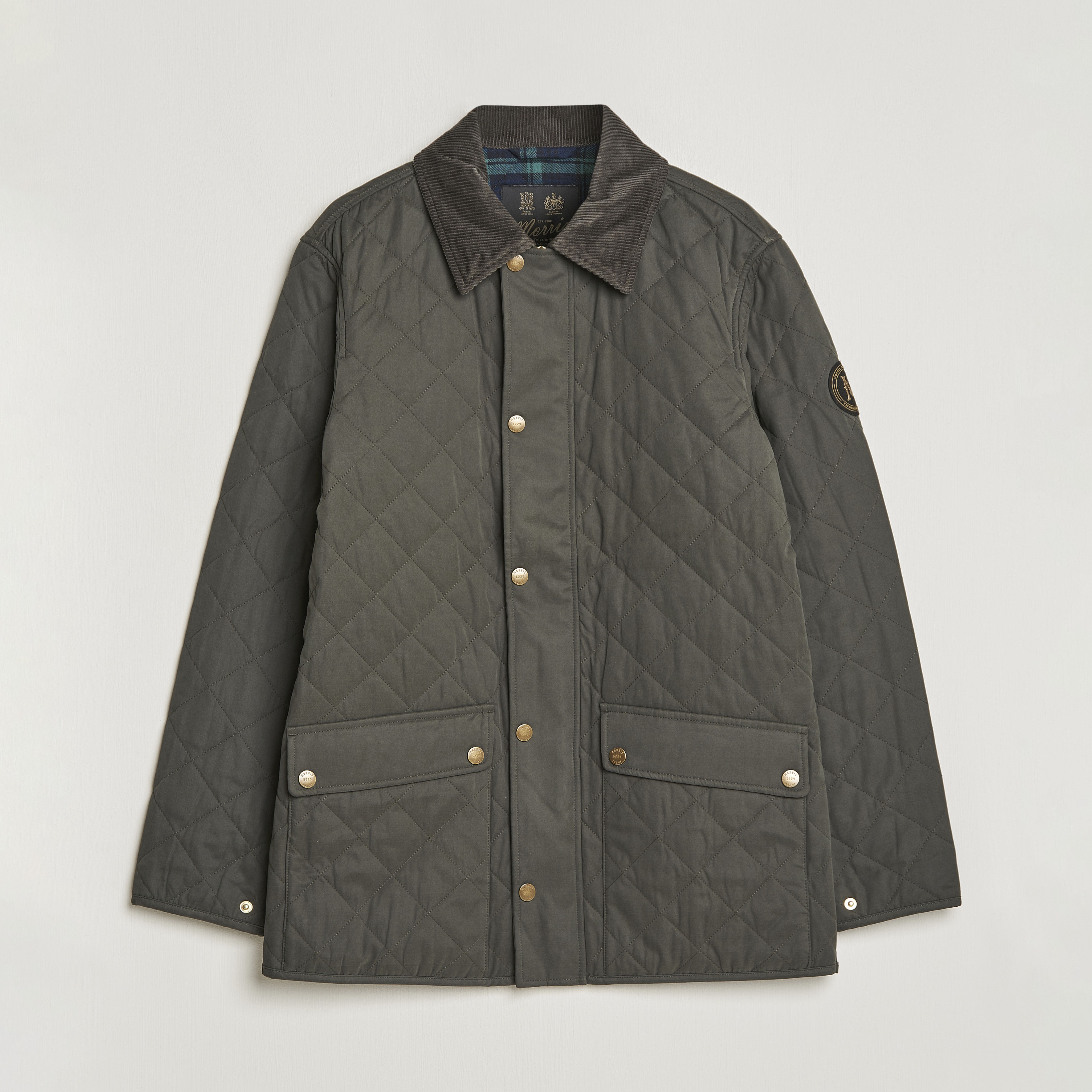 Morris Barrow Hill Quilted Jacket Olive en CareOfCarl.es