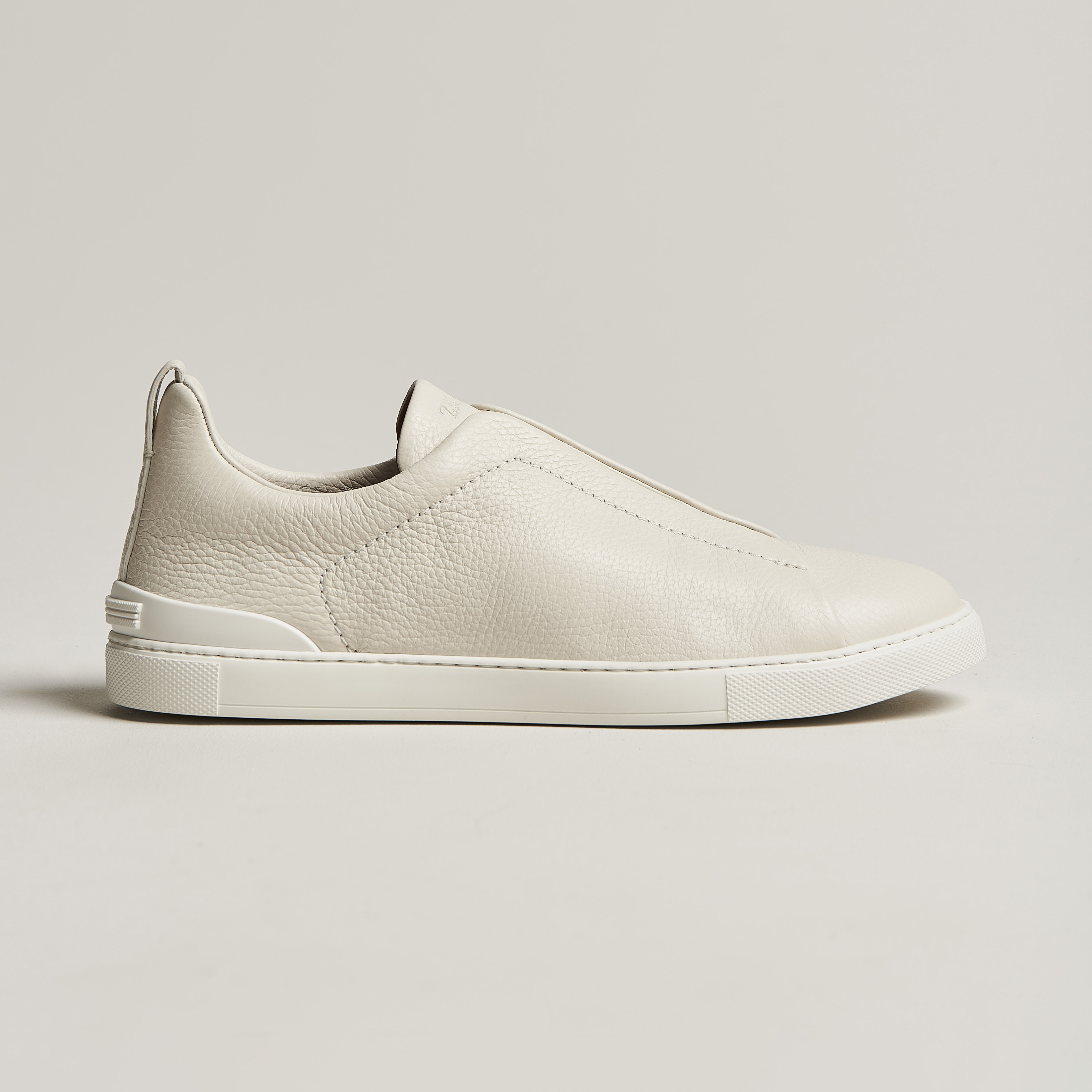 Zegna Triple Stitch Sneakers White Deerskin en CareOfCarl.es