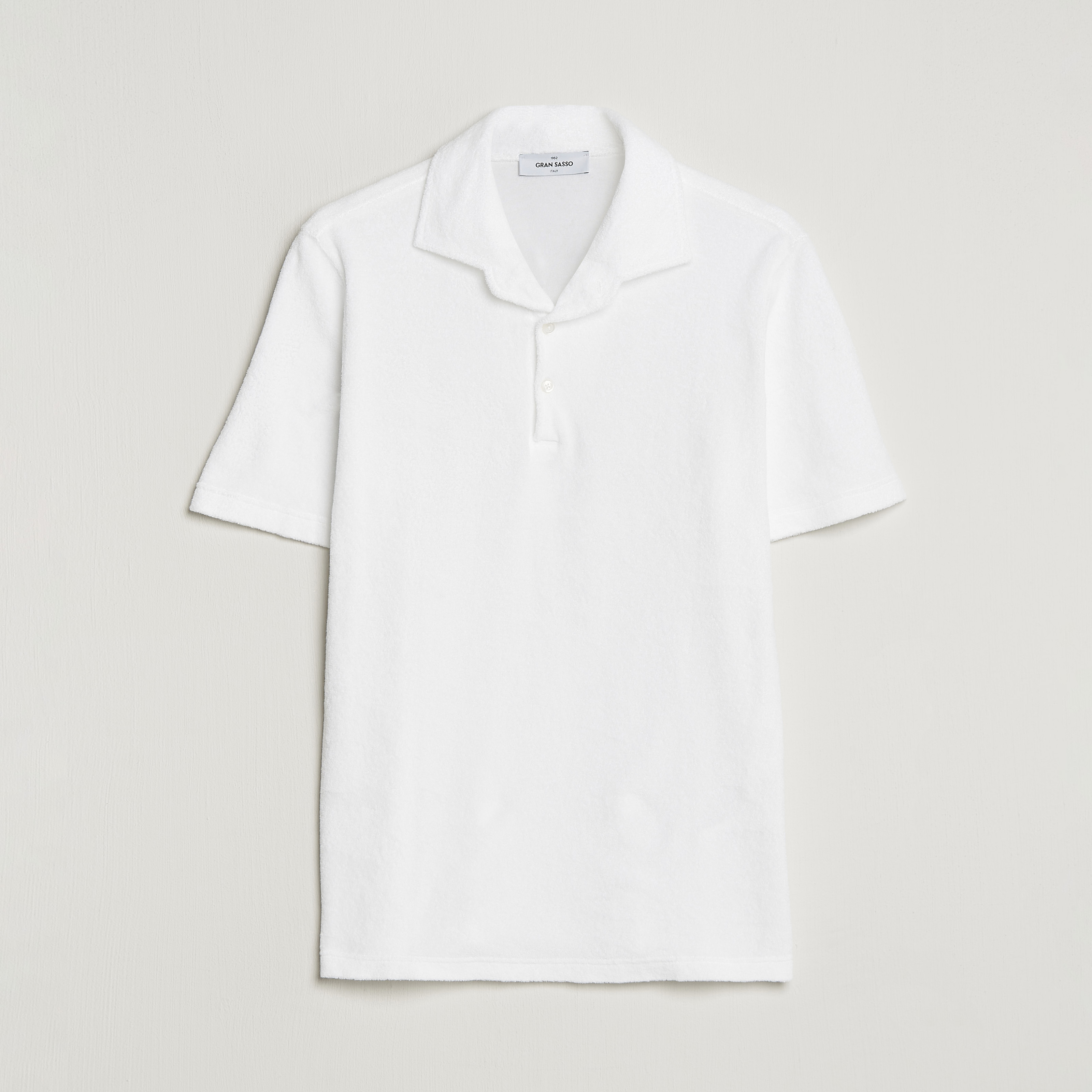Gran Sasso Cotton Terry Polo White en CareOfCarl.es