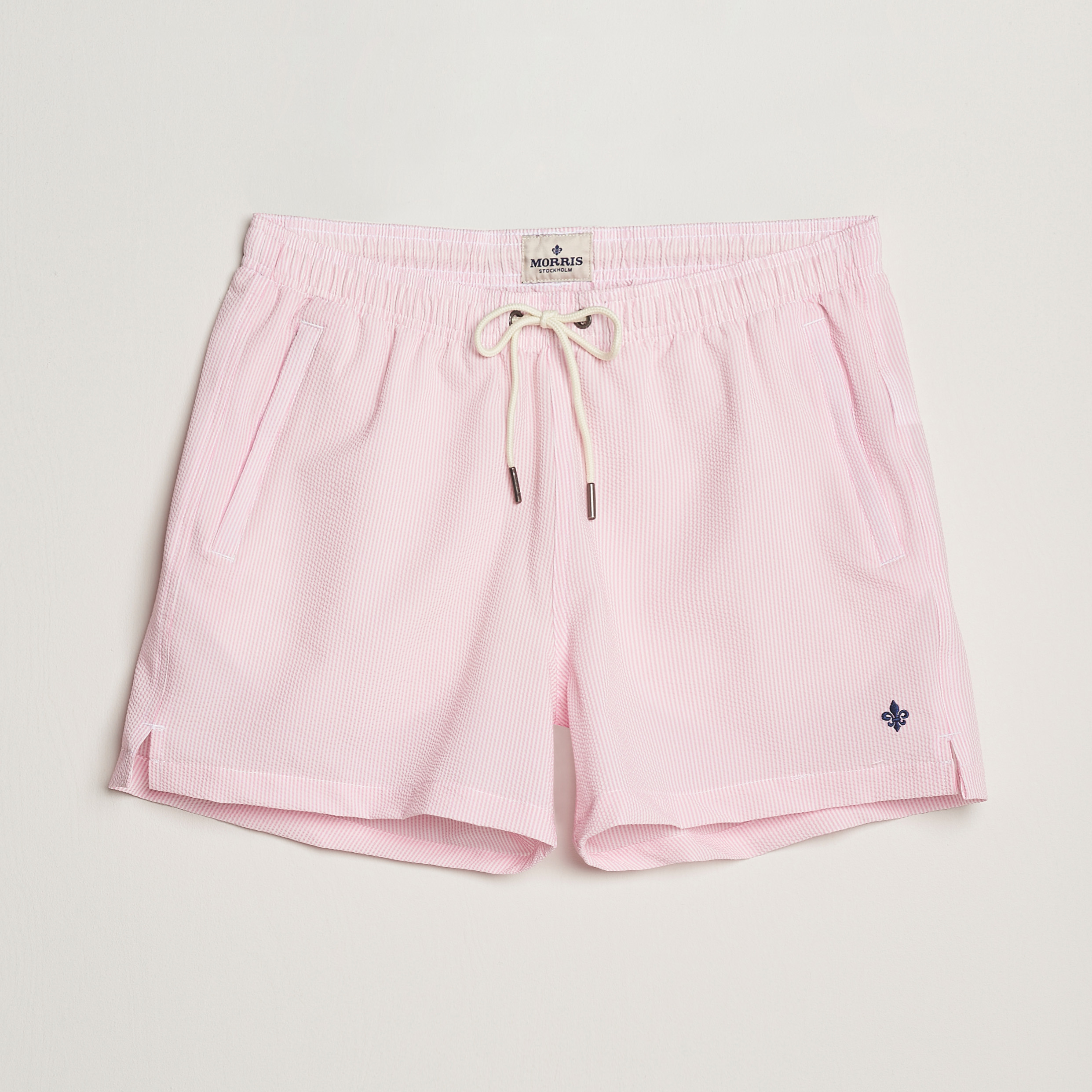 Morris Seersucker Bathing Trunks Light Pink en CareOfCarl.es
