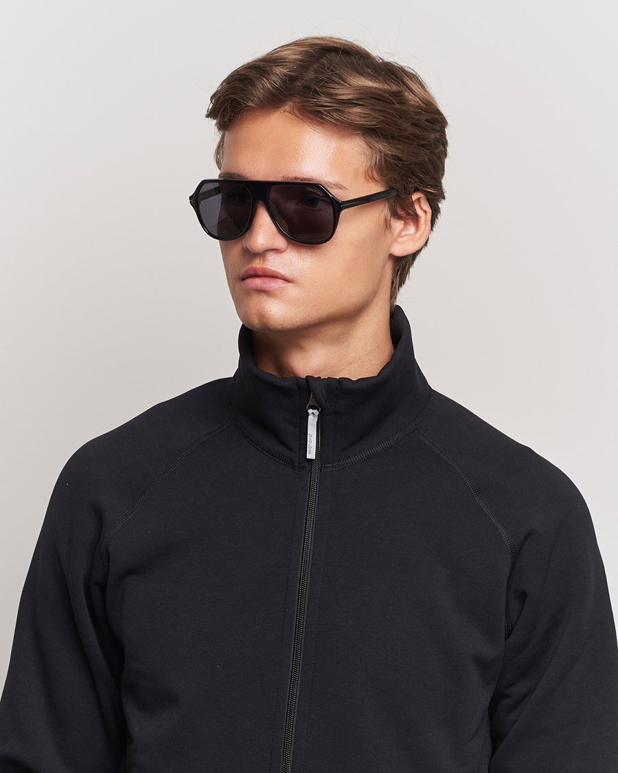 Tom Ford Gerard Polarized Sunglasses Shiny Black/Smoke - Köp Tom Ford CareO